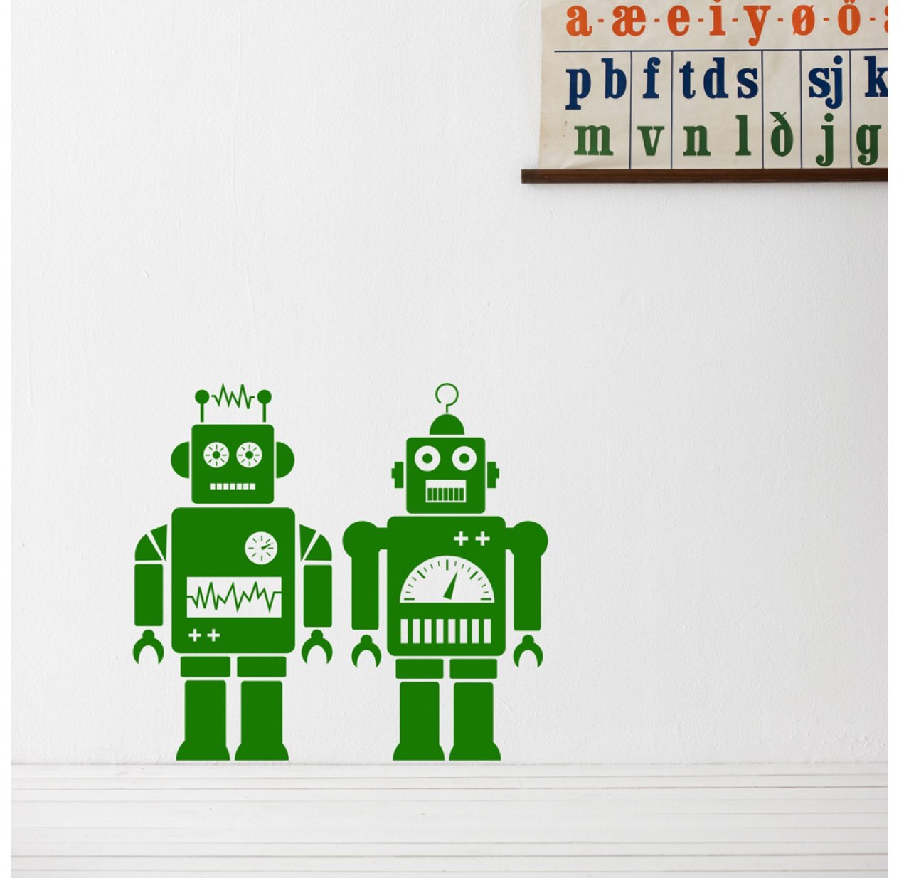 Stickers Robots - Vert Ferm Living pour chambre enfant - Les Enfants du ...