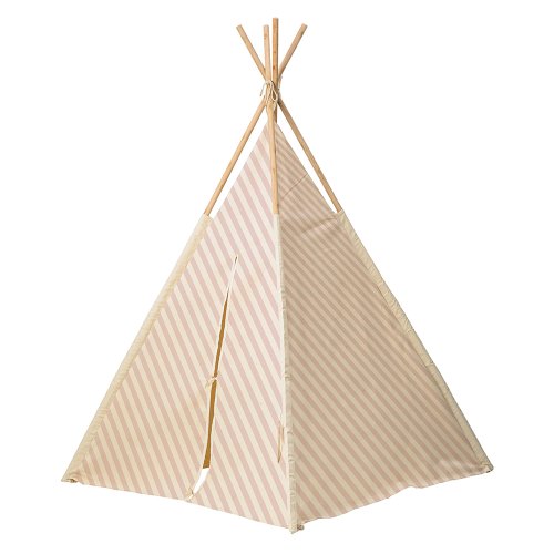Tipi rayé - Rose poudré Bloomingville pour chambre enfant - Les Enfants ...