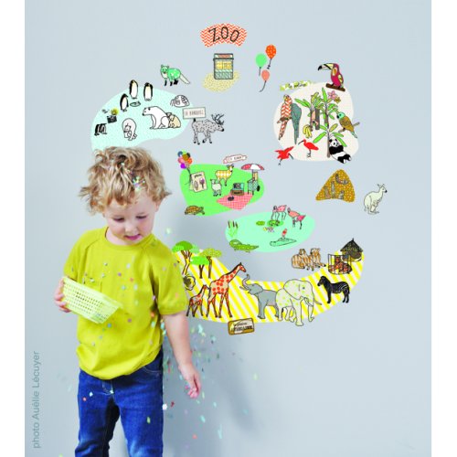 Sticker Zoo Mimilou pour chambre enfant - Les Enfants du Design