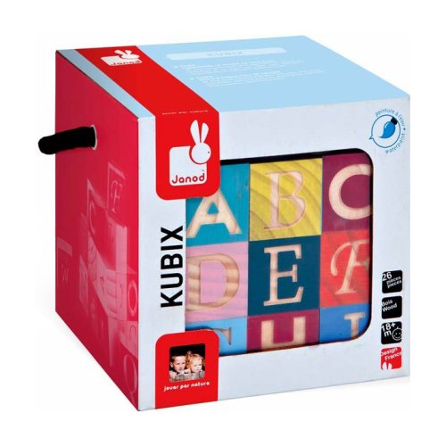Kubix 26 maxi cubes Lettres Janod pour chambre enfant - Les Enfants du ...