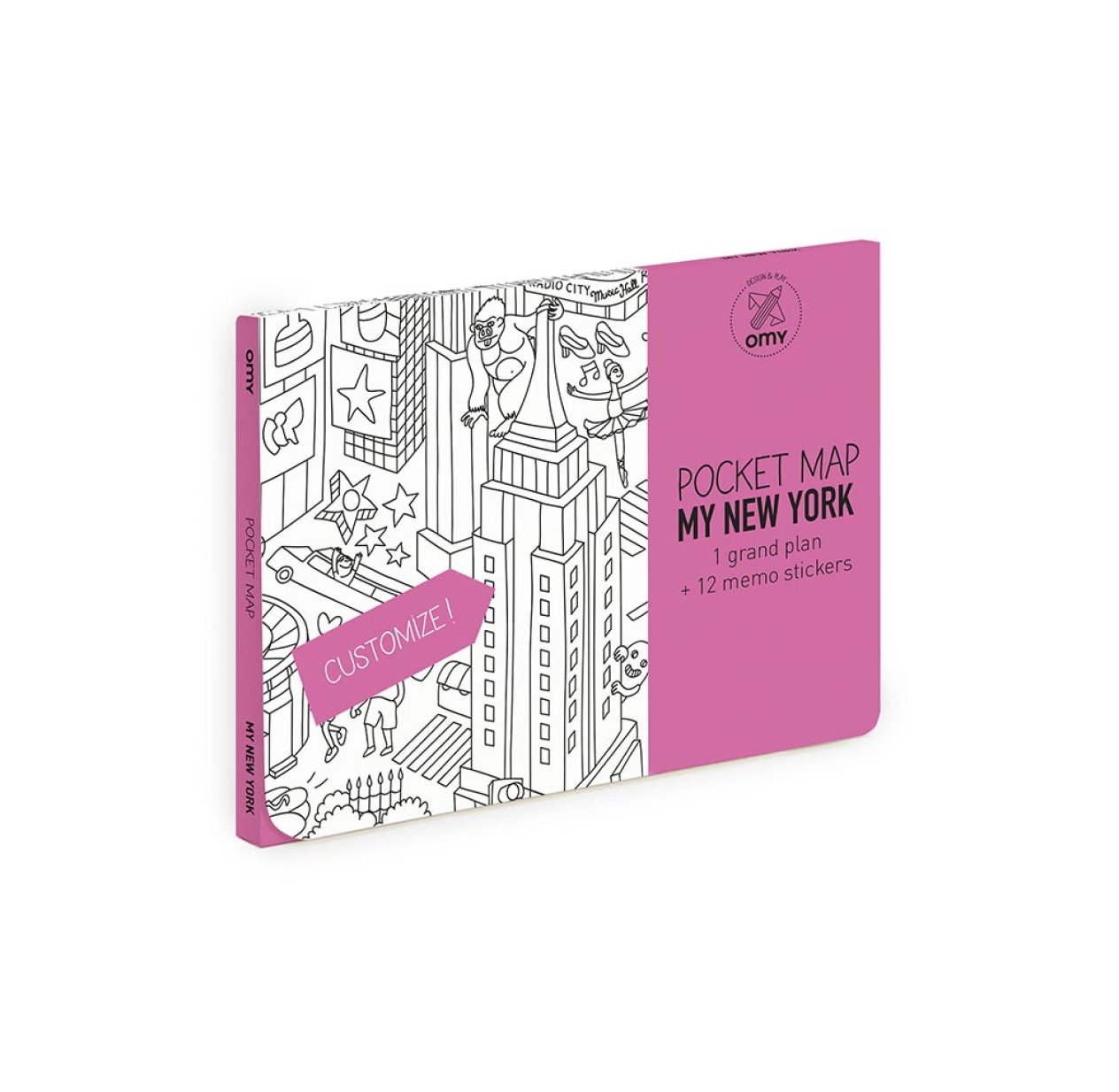 My New York - Pocket map à colorier OMY Design and Play pour chambre ...