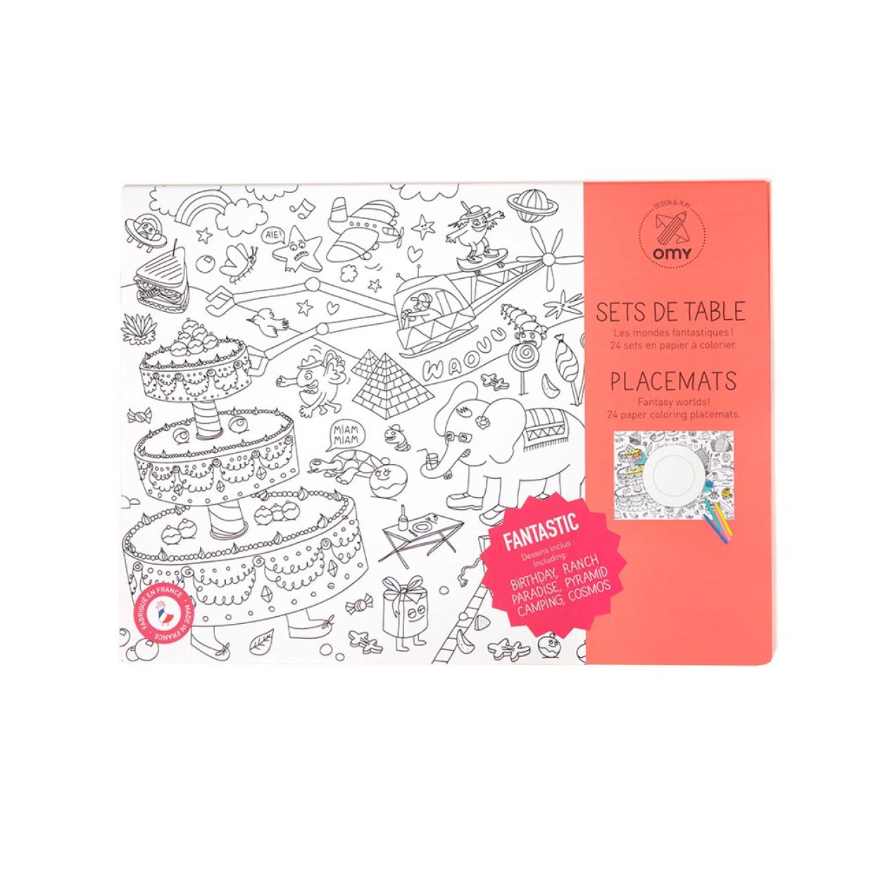 Fantastic - Sets de table à colorier OMY Design and Play pour chambre ...