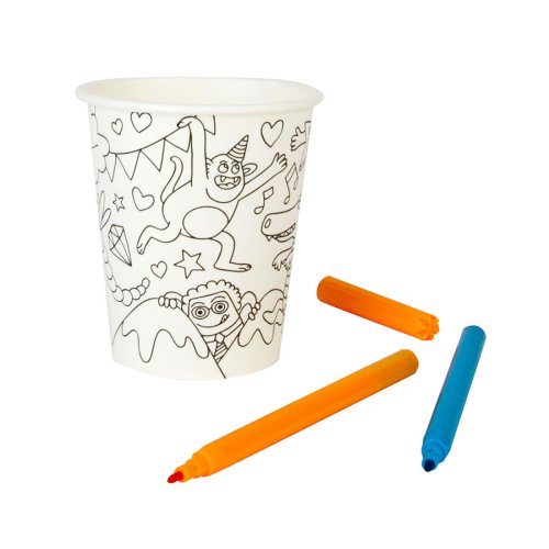 8 gobelets à colorier OMY My Little Day pour chambre enfant - Les ...