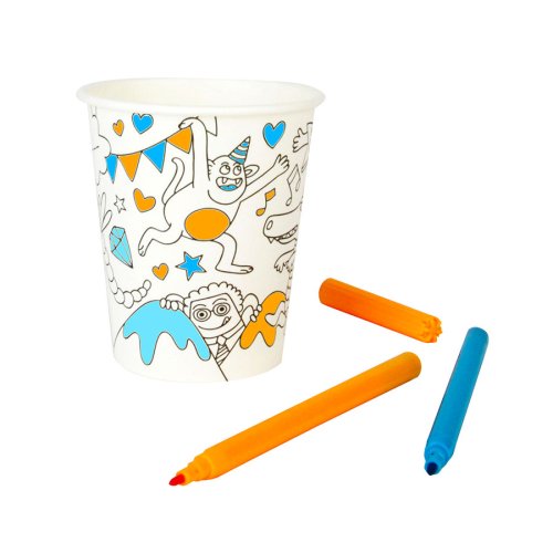 8 gobelets à colorier OMY My Little Day pour chambre enfant - Les ...