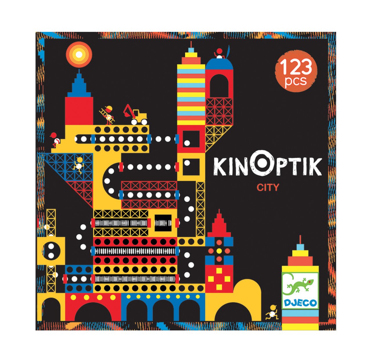Kinoptik ville 123 pièces, jeu de construction Djeco pour chambre ...