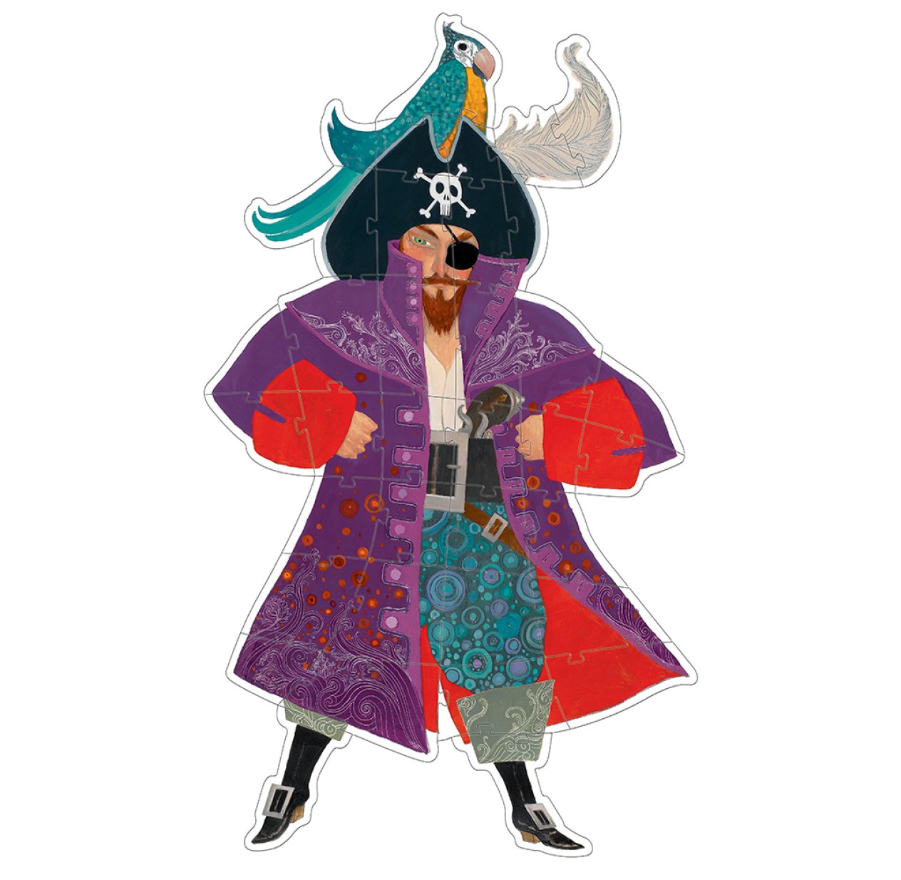 Puzzle géant - Elliott le pirate Djeco pour chambre enfant - Les ...