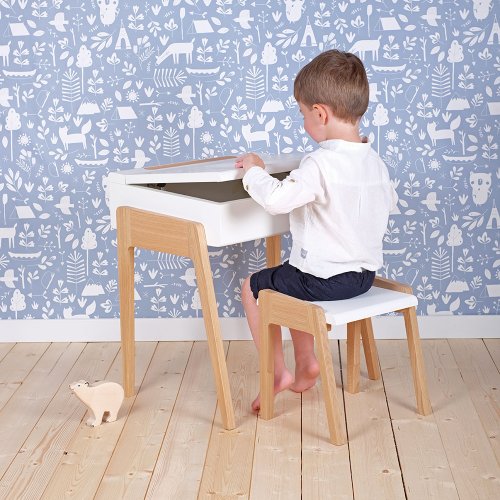 Tabouret My Little Pupitre - Blanc Jungle by Jungle pour chambre enfant ... Tabouret My Little Pupitre - Blanc Jungle by Jungle pour chambre enfant ...