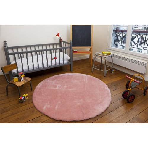 Tapis Rond - Rose poudré Pilepoil pour chambre enfant - Les Enfants du ...