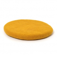 Coussin Chakati en feutre - jaune pépite Muskhane pour chambre enfant ...
